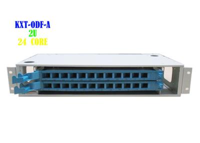 China Network FC ODF Rack Mount Fiber Patch Panel 2U 24 Port Branch Connection for sale