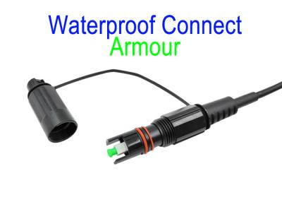 China Black Fiber Optical Patch Cord LSZH G657A2 Corning Armour IP68 SC/APC 5.0 / 3.0 for sale