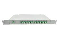 China 1U Rack Mount 1 × 32 SM Fiber Optic PLC Splitter 19 Inches LC / APC Connector for sale