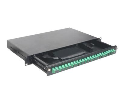 China 1U SC APC Rack Fiber Optic Patch Panel  Rj45 24 Port Drawer Type Oil Resistance for sale