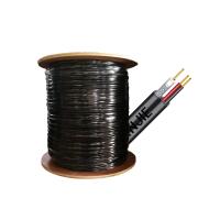 China 75 Ohm RG59 RG6 Coaxial Cable Solid Bare Copper Conductor 18AWG PVC Jacket for sale