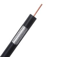 China 75 Ohm RG11 Coaxial Cable with Messenger for Overhead CCTV CATV Systems 6.9mm Jacket for sale
