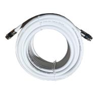 China 15ft RG6 Coaxial Cable Dual Shielded with F Connectors 75 Ohm for Satellite CCTV White Black for sale