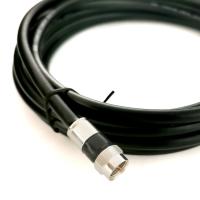China 15ft RG6 Coaxial Cable Dual Shielded with F Connectors 75 Ohm for Satellite CCTV White Black for sale