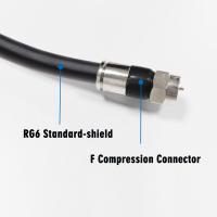 China CCTV RG6 Coaxial Cable F Type Connector OEM 75 Ohm White Black 18AWG for sale
