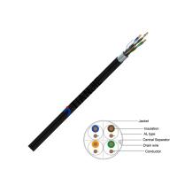 China Solid Bare Copper Lan cable twist pair multi core Communication 4 Pairs 23AWG utp Cat6A outdoor network cable 305m for sale