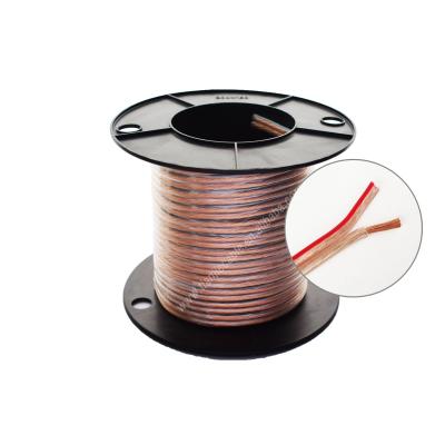 China TIANJIE - 16 gauge AWG OFC / Tinned copper CCA flexible professional Flat ribbon transparent PVC speaker cable wire for sale
