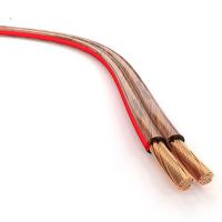 China TIANJIE - 10 12 14 16 18 gauge awg OFC copper cca flexible professional Flat ribbon transparent PVC speaker cable wire for sale