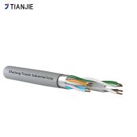 China Cat6 F-UTP 23AWG 4 Pairs Solid Bare Copper Multi Core Twisted Communication Cable 305m for sale