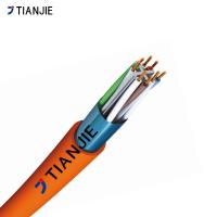 China Cat6 F-UTP 23AWG 4 Pairs Solid Bare Copper Multi Core Twisted Communication Cable 305m for sale