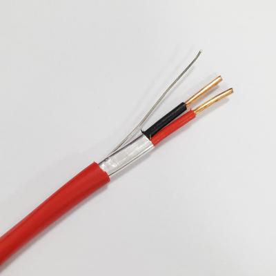 China FPLP CMP Shielded 2 Core Solid Bare Copper Fire Alarm Cable 18 AWG UL Listed for sale