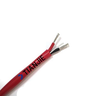 China TIANJIE AS 2C 1.25mm2 Stranded Tinned Copper Unshielded Red PVC Fire Alarm Cable 450V for sale