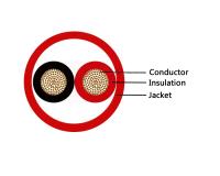China AS/NZS 2C 16AWG Stranded Tinned Copper Unshielded Red PVC Fire Alarm Cable 450/750V for sale
