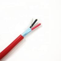 China UL Listed 18AWG 2 Core Shielded Fire Alarm Cable Red Copper Conductor FR PVC for sale