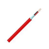 China UL Listed 18AWG 2 Core Shielded Fire Alarm Cable Red Copper Conductor FR PVC for sale