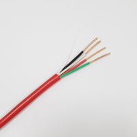 China UL FPLR 4C 18AWG Solid Copper Unshielded Red PVC Fire Alarm Cable 300V for sale