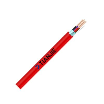 China TIANJIE 4C 1.5mm2 UL1424 Listed Shielded Solid Copper Fire Alarm Cable FPLR 300V for sale