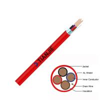 China TIANJIE 4C 1.5mm2 UL1424 Listed Shielded Solid Copper Fire Alarm Cable FPLR 300V for sale
