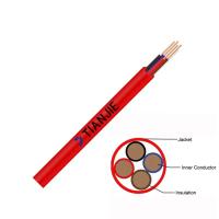 China TIANJIE 14AWG 4C Solid Copper UL1424 FPLR Fire Alarm Cable 300V PVC Jacket for sale