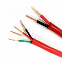 China Unshielded Red Fire Alarm Cable 12/14/16/18/22 AWG Solid Bare Or Tinned Copper for sale