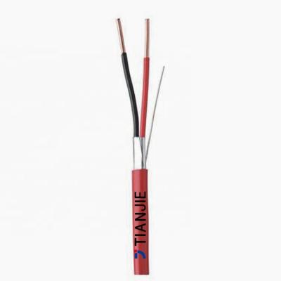 China Shielded Solid Copper 2 Core 18AWG Red Alarm System Cable for Fire Protection for sale
