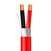 China UL Listed FPLR Shielded Fire Alarm Cable 2C 18AWG Solid Copper Red PVC Jacket for sale