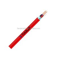 China Solid Bare Copper Fire Alarm Cable 4C 16AWG Shielded Red UL Listed Riser FT4 for sale
