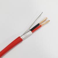 China UL FPLR 2C 2.5mm2 solid copper conductor shielded red PVC twisted pair fire alarm cable for sale