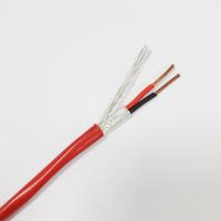 China UL FPLR 2C 16AWG Solid Copper Shielded Red PVC Twisted Pair Fire Alarm Cable 300V for sale