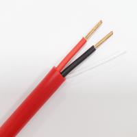 China UL FPLR 2C 18AWG PVC Jacket Unshielded Red Twisted Pair Fire Alarm Wire 300V for sale