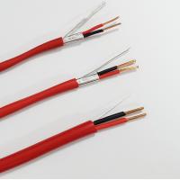 China UL FPLR 2C 18AWG PVC Jacket Unshielded Red Twisted Pair Fire Alarm Wire 300V for sale