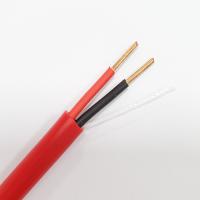 China UL FPLR 10AWG 2C Solid Bare Copper Fire Alarm Control Cable 300V Red PVC Jacket for sale