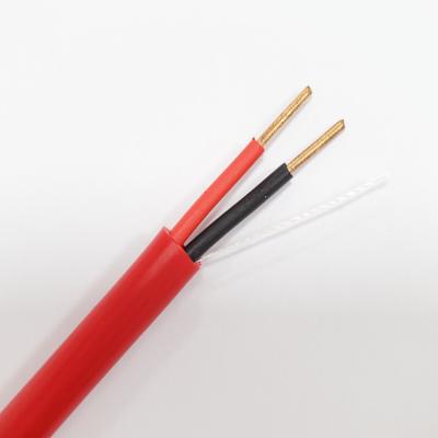 China UL FPLR Red Solid Copper Control Cable 2C 24AWG Unshielded 300V Fire Alarm for sale