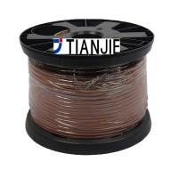 China 8 Conductor 18 AWG Solid Bare Copper Thermostat Cable PVC Jacket Brown 150V for sale