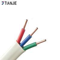 China BVVB 3Core Flat Twin Sheath Solid Copper Conductor House Wiring Cable 300/500V 2.5mm2 for sale