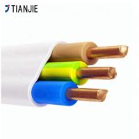 China BVVB 3Core Flat Twin Sheath Solid Copper Conductor House Wiring Cable 300/500V 2.5mm2 for sale