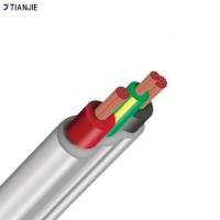 China TIANJIE BVVB 2 Core Flat Twin Sheath Solid Copper Power Cable 300/500V 450/750V for sale