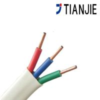 China TIANJIE BVVB 2 Core Flat Twin Sheath Solid Copper Power Cable 300/500V 450/750V for sale