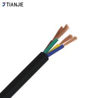 China TIANJIE 60227 IEC 53 RVV 300/500V 4C 1.0mm2 PVC Insulated Flexible Electric Cable for sale