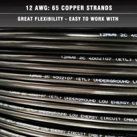 China 12 AWG 2 Conductor Direct Burial Low Voltage Landscape Lighting Wire 100ft UL Listed for sale