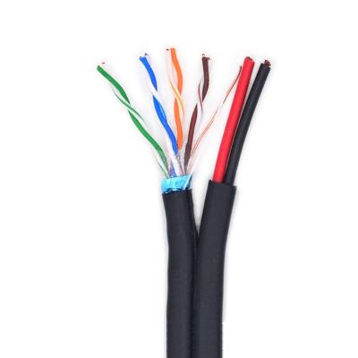 China Outdoor Indoor Cat6 Power Cable 2C 18AWG Composite Siamese Cable 8C 23AWG for sale
