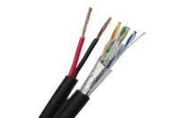 China 2C 18AWG Composite Power Cable with UTP CAT6 Indoor Outdoor Multi Color for sale
