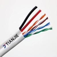 China CAT6 Composite Power Cable 2C 18AWG 8C 23AWG Solid Bare Copper Conductor PVC Jacket for sale