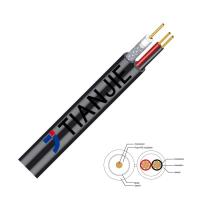 China 75 Ohm Composite Power Cable RG59+2C 0.5mm PVC Jacket  For Security System for sale