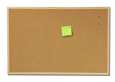 China 30X40 Decorative White Framed Cork Board Soft Wood Surface OEM Service for sale