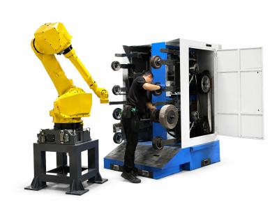 China Force Controlled Robotic Buffing Machine For Motorcycle Helmets for sale