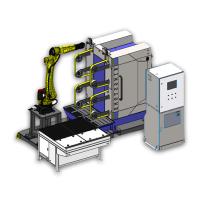 China Automated 6 Axis Abrasive Belt Grinding Cell For Aluminum Surface Finishing for sale