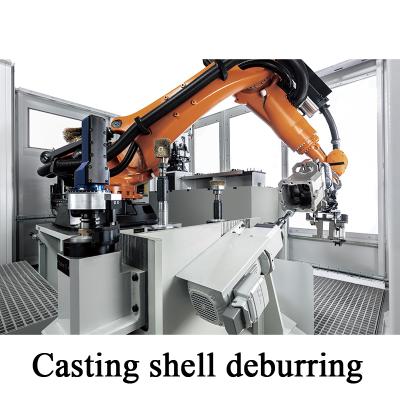 China Robotic Abrasive Brushing System Metal Casting Workpiece Deburring Finishing Cell for sale