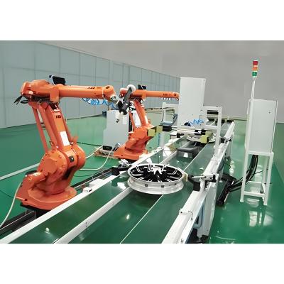 China Robot Polishing Machine for Aluminum Alloy Wheel Hub Automatic Grinding Buffing Finishing System for sale