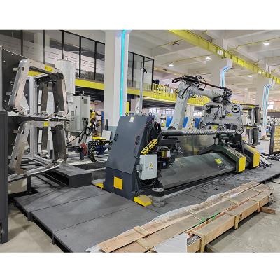 China Robotic Polishing Machine Automatic Double Station Metal Grinding Buffing Equipment High Output for Extruder Screw Buffing for sale